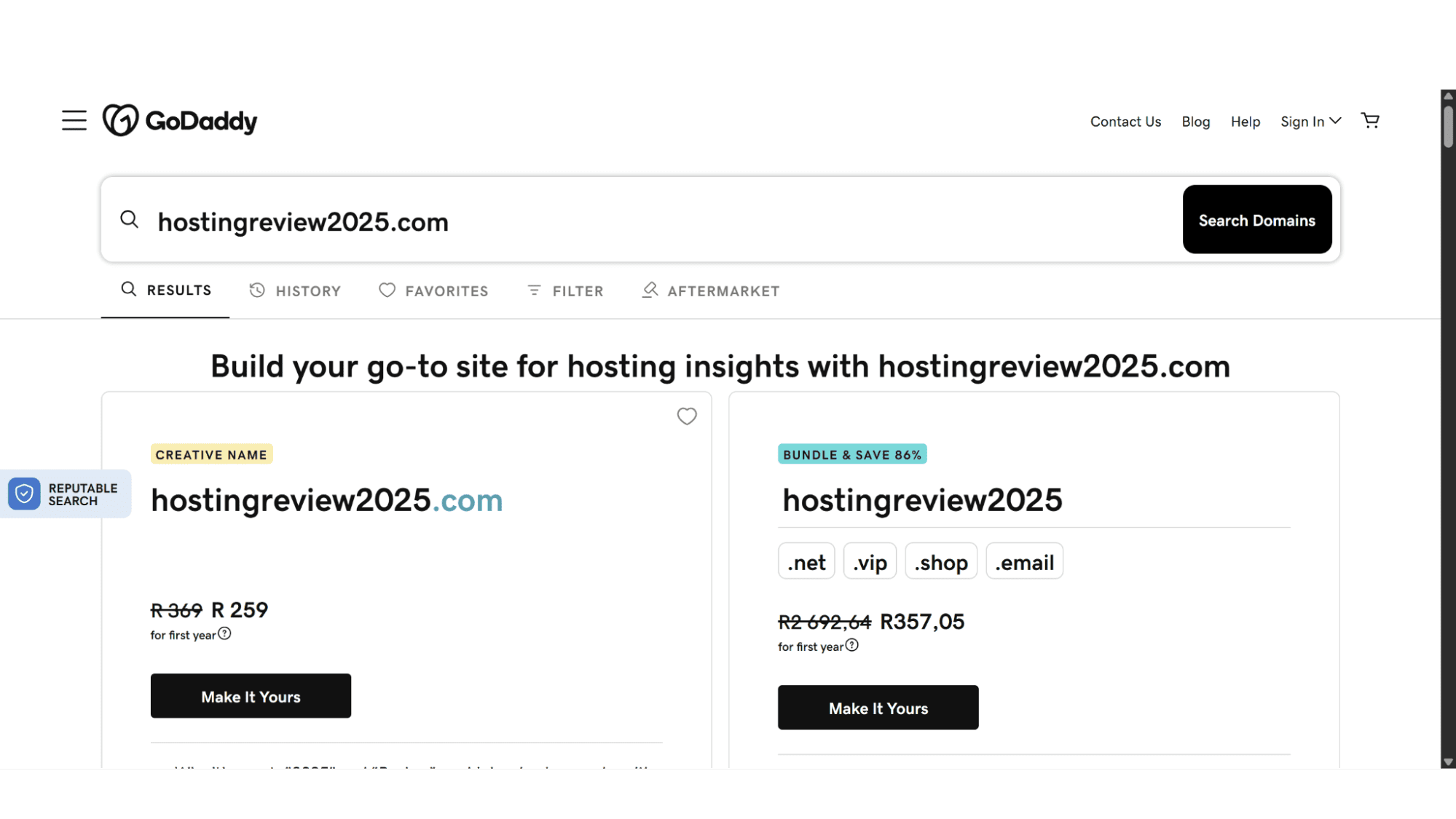 GoDaddy Domain Registration Review 2025 - Hostings.info